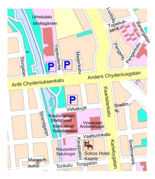 Layout of the premises and parking - Visit Kokkola